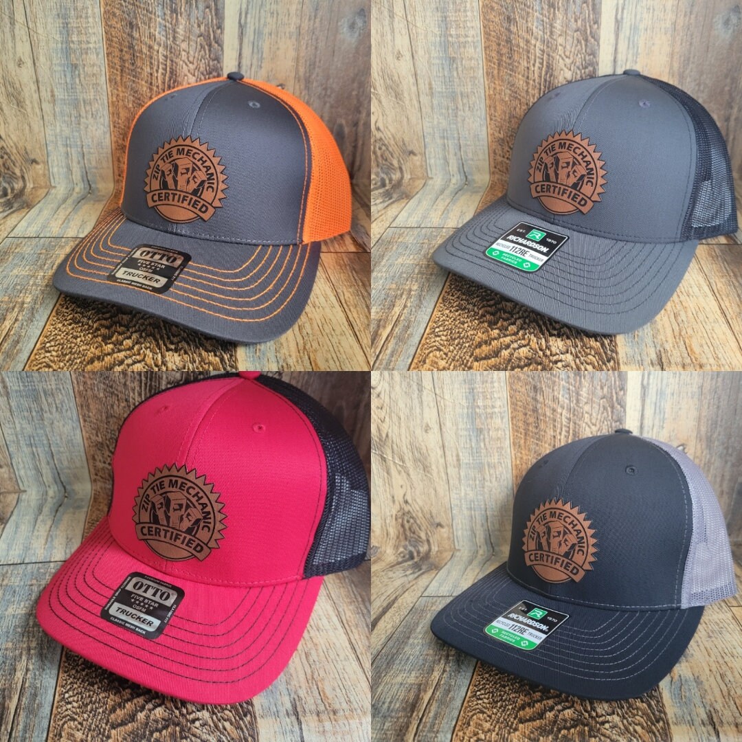 Certified Zip Tie Mechanic Trucker Mesh Back Patch Hat New Free ...