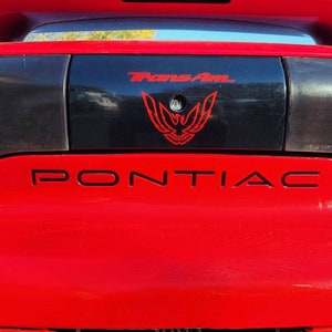 Vinyl Rear Bumper Letters Overlay Inlays Decal Stickers 1993-2002 Trans ...