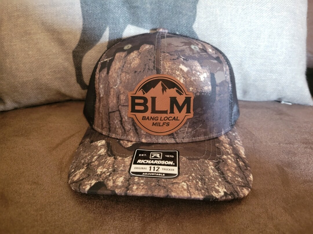 BLM Bang Local Milfs Mesh Back Snapback Cap Leather Patch Style Hat Cap Trucker - Etsy
