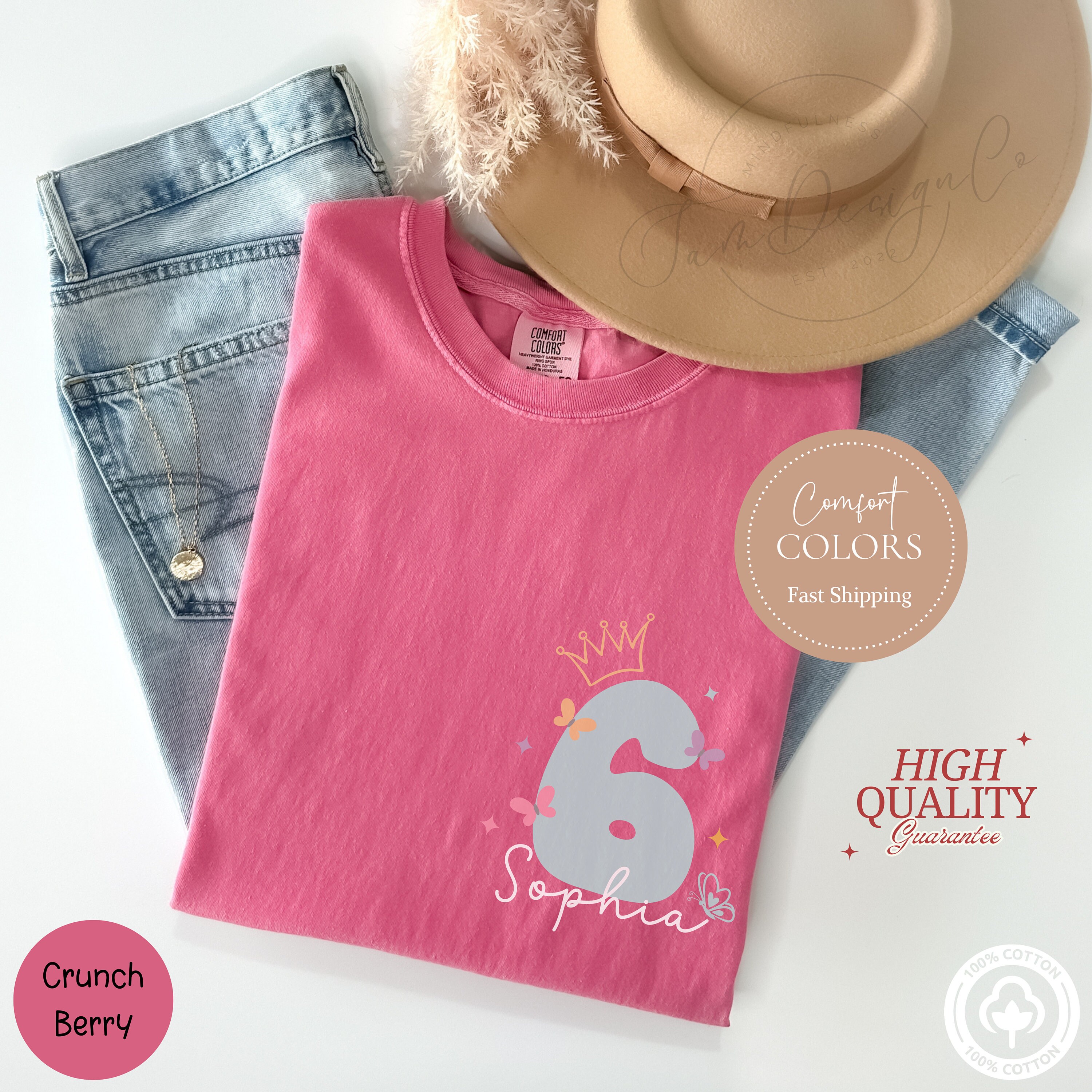 Comfort Color 6th Birthday Girl Shirt Girl,sixth Birthday Shirt Girl ...