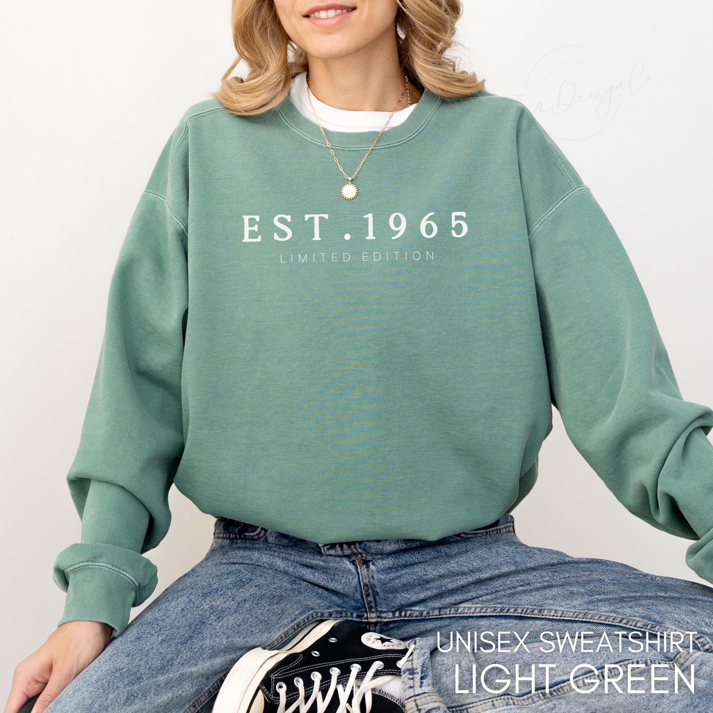 Est 1965 Sweatshirt 1965 Birthday Sweatshirt 1965 Year Sweatshirt ...