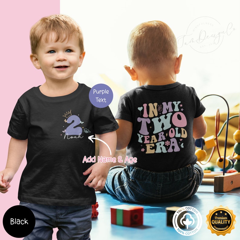 In My Two Year Old Era Shirt, 2 Year Old Birthday Boy Shirt, 2nd ...