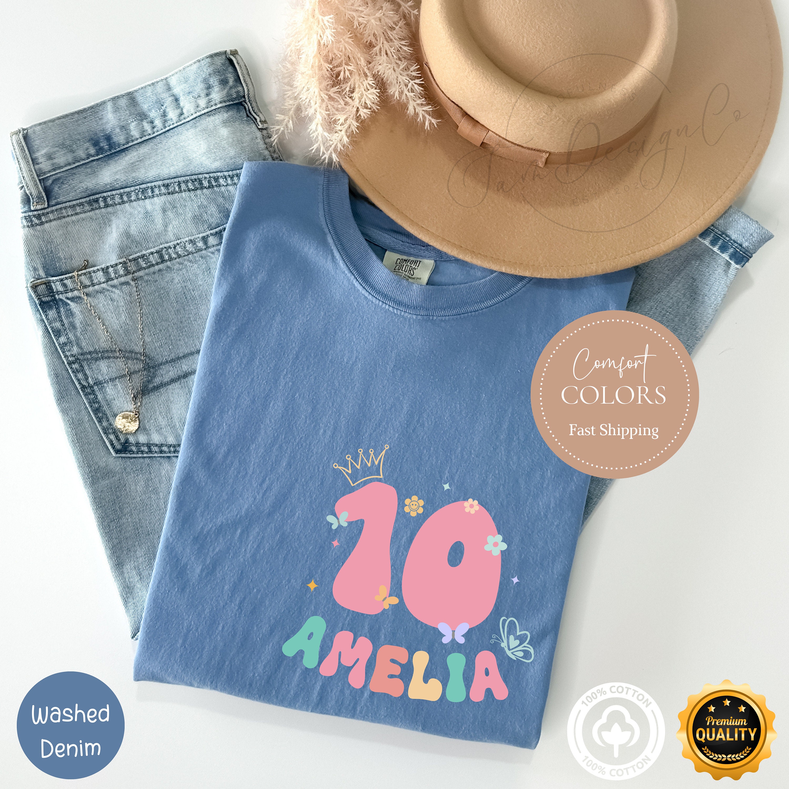 Custom 10th Birthday Girl Shirt,10th Birthday Outfit, in My Double ...