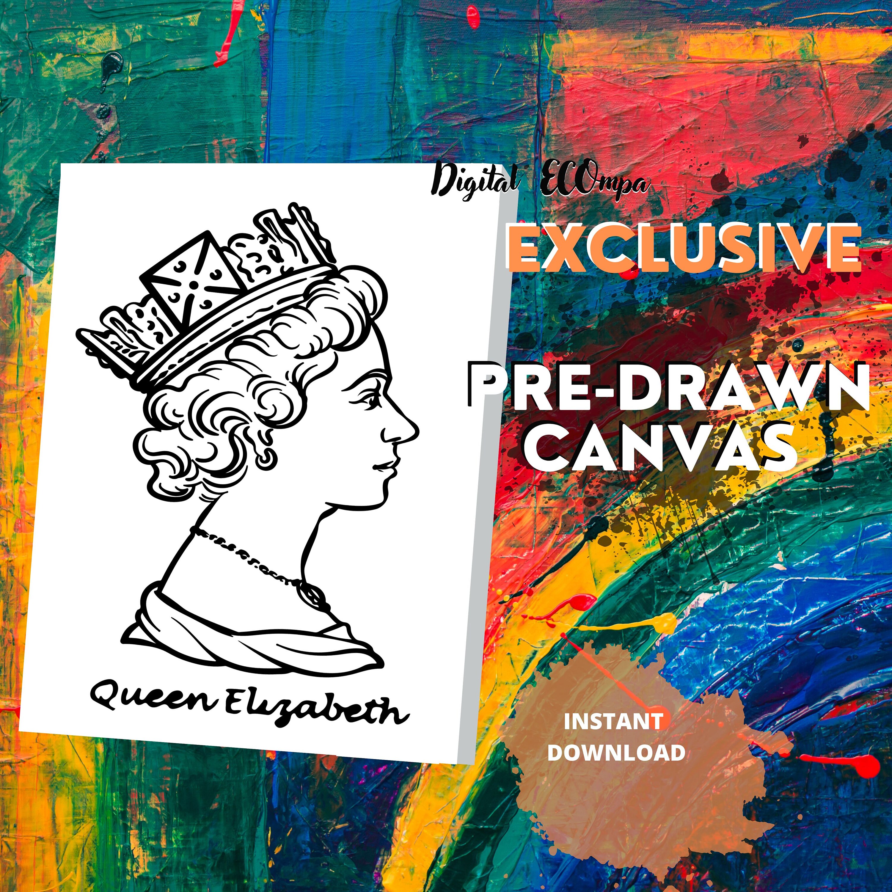 QUEEN ELIZABETH II the Queen Printables Thank You Queen - Etsy