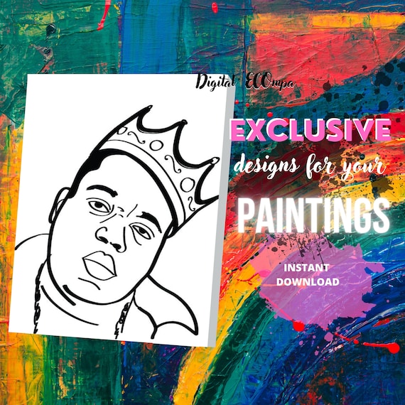 SIP and PAINT OUTLINE svg Diy Paint Party Man Coloring page - Etsy México