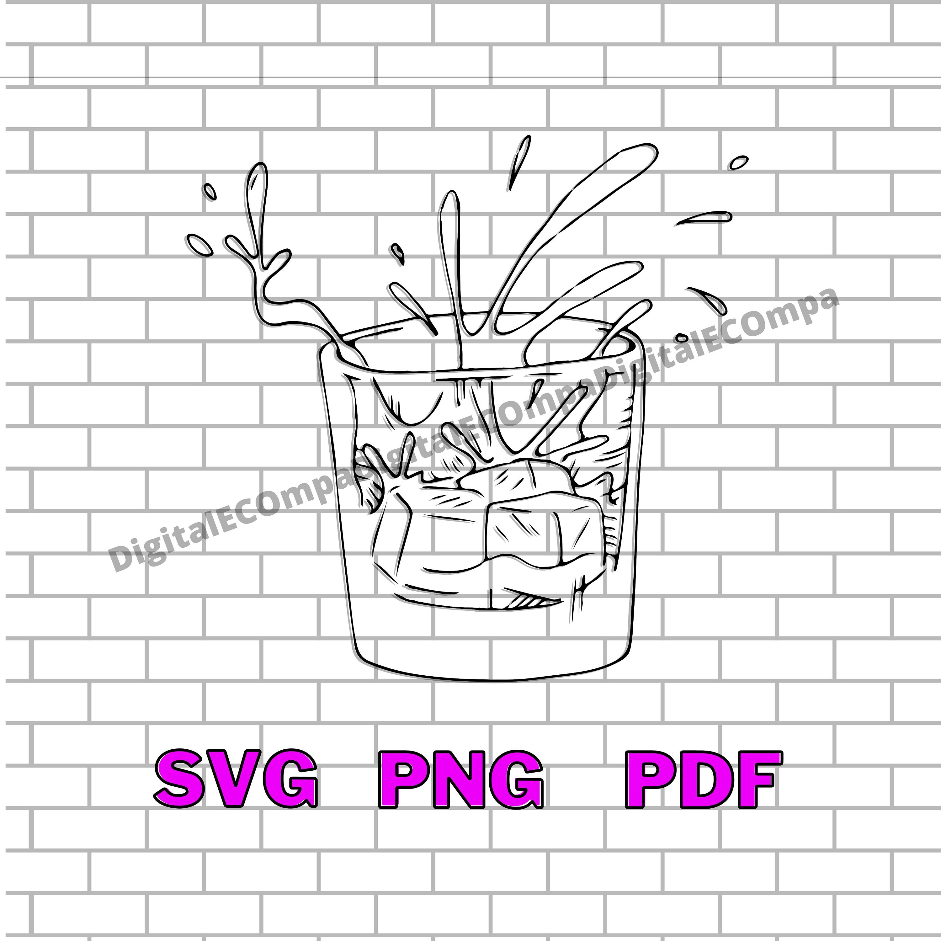 Whisky Glass Svg Ice Glass Svg Glass File for Cricut - Etsy Canada