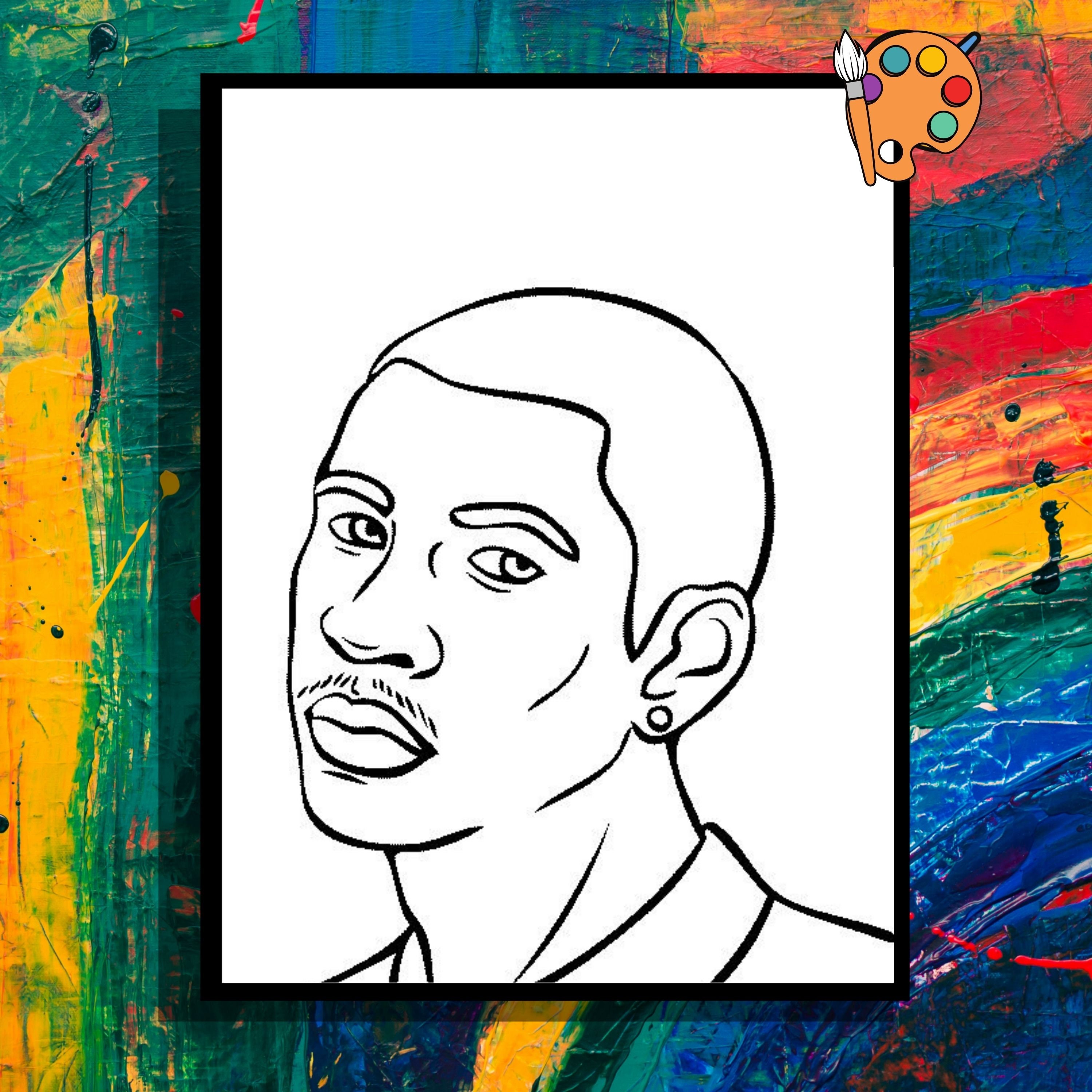 Young Man With Dreads Coloring Page Black Boy Coloring Page - Etsy