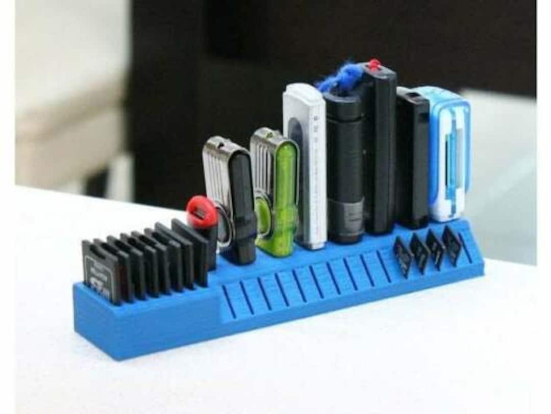 USB SD and Micro SD Card Desktop Organiser and Storage Solution - Etsy