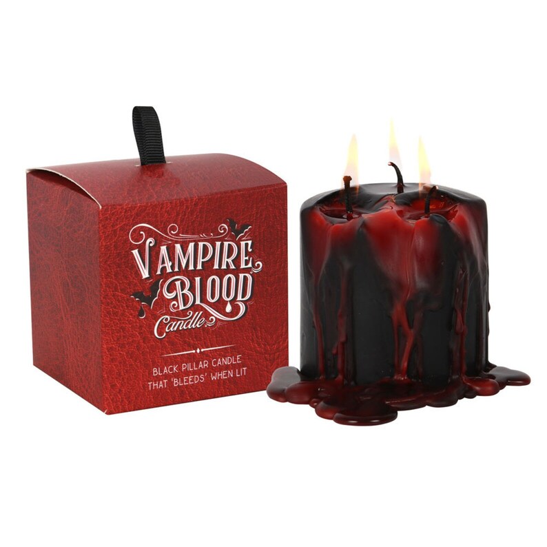 Spooky Small Bleeding Vampire Pillar Candle | Wiccan | Pagan | Magic ...