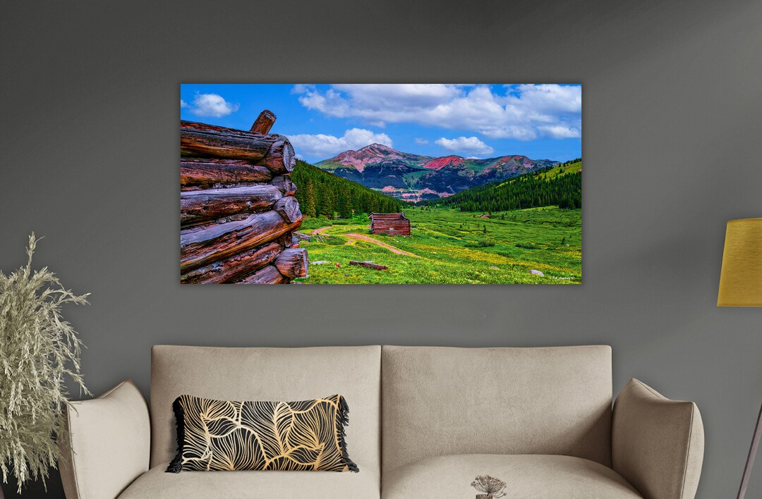 Mayflower Gulch Print: Colorado Miners Cabin, Wildflower Mountain Art - Etsy