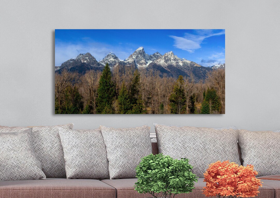 Teton National Park Landscape Print, Teton Mountains Wall Art, Grand ...