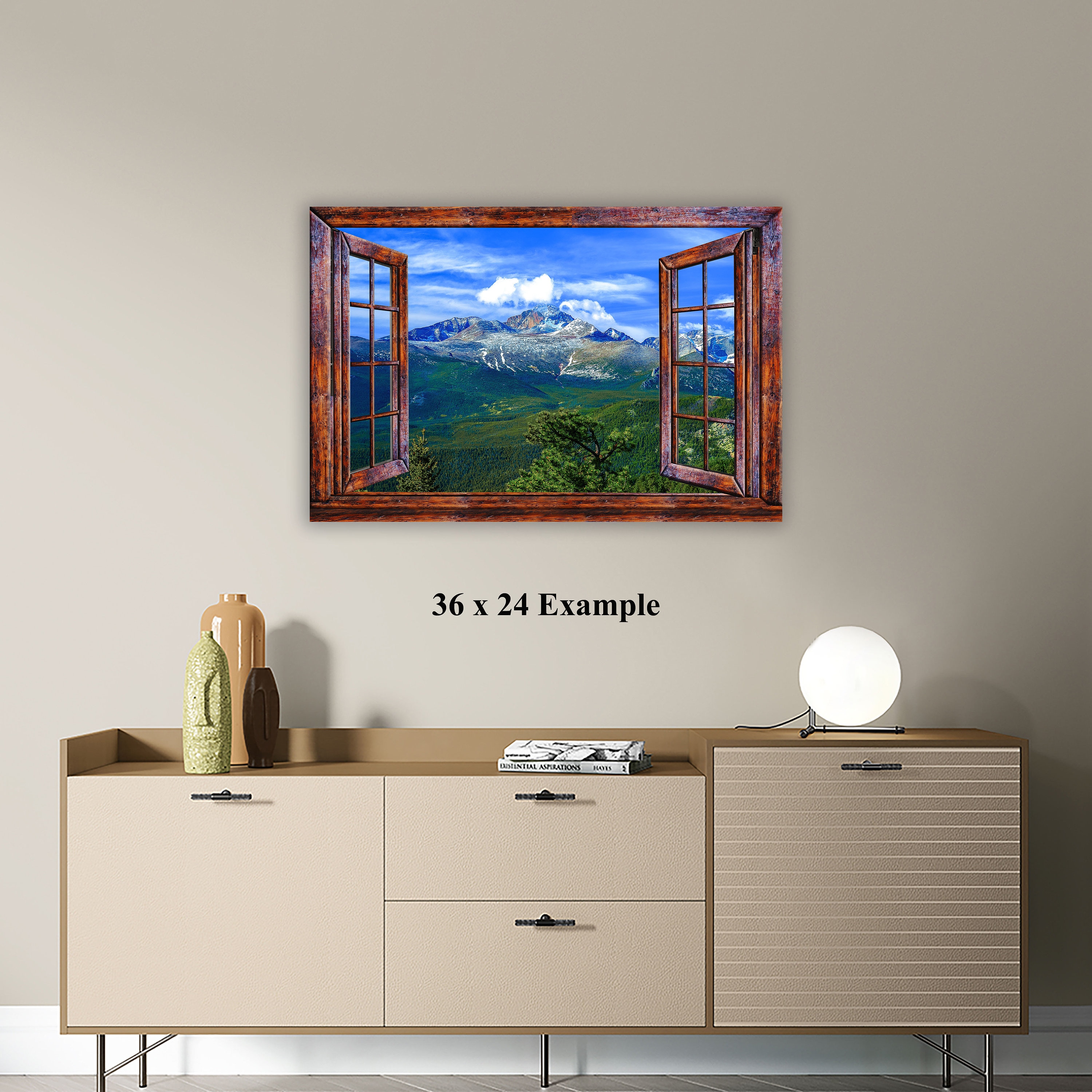 Open Window Art of Rocky Mountain National Park, Longs Peak Picture ...