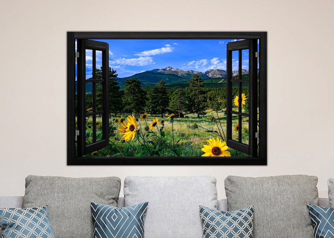 Open Window Art of Rocky Mountain National Park, Longs Peak Picture ...