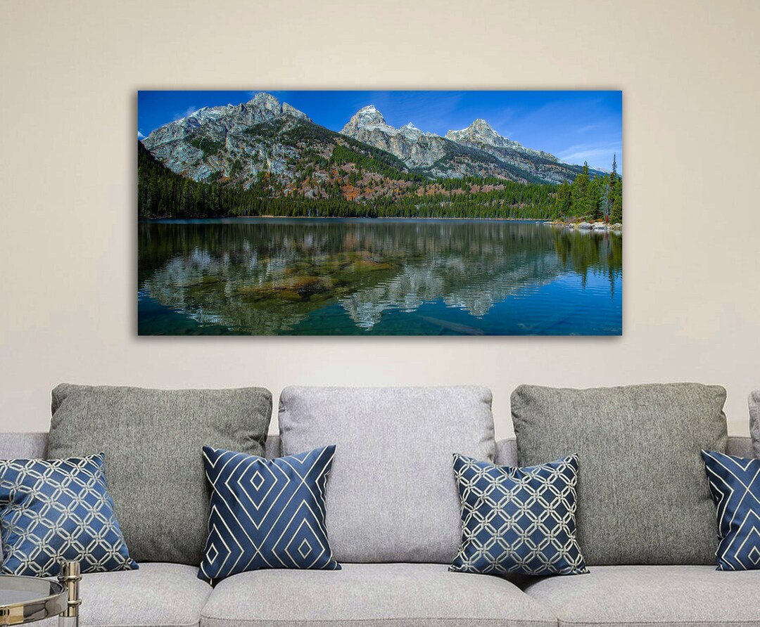 Grand Tetons Lake Print, Grand Teton Art Print, Teton National Park ...