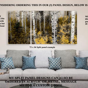 Large Aspen Tree Wall Art, Large Framed Artwork, Birch Tree Painting ...