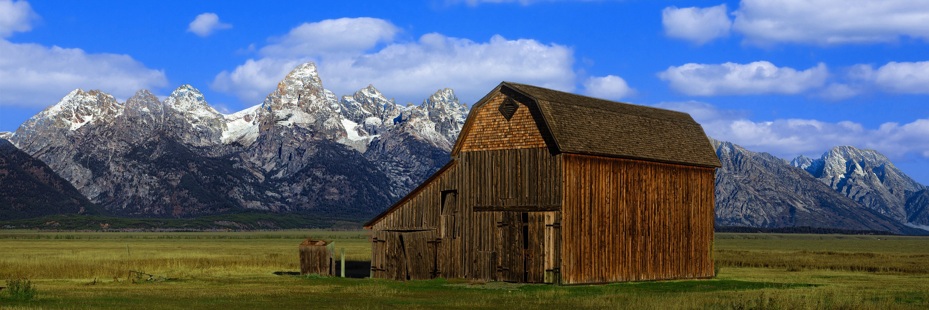 Tetons Barn Panoramic Picture, Large Grand Teton Print, Mormon Row Barn ...