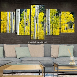 Aspen Tree Wall Art, Aspen Trees, Forest Wall Art, Birth Tree Wall Art ...