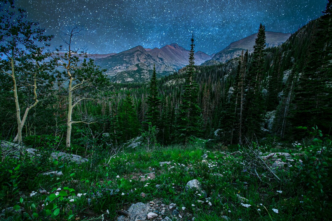 Starry Night in Rocky Mountain National Park, Starry Sky in Colorado ...