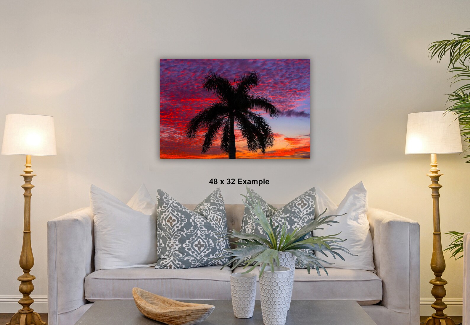 Palm Tree Sunset Picture, Florida Sunset Print, Palm Tree Sunset Photo ...