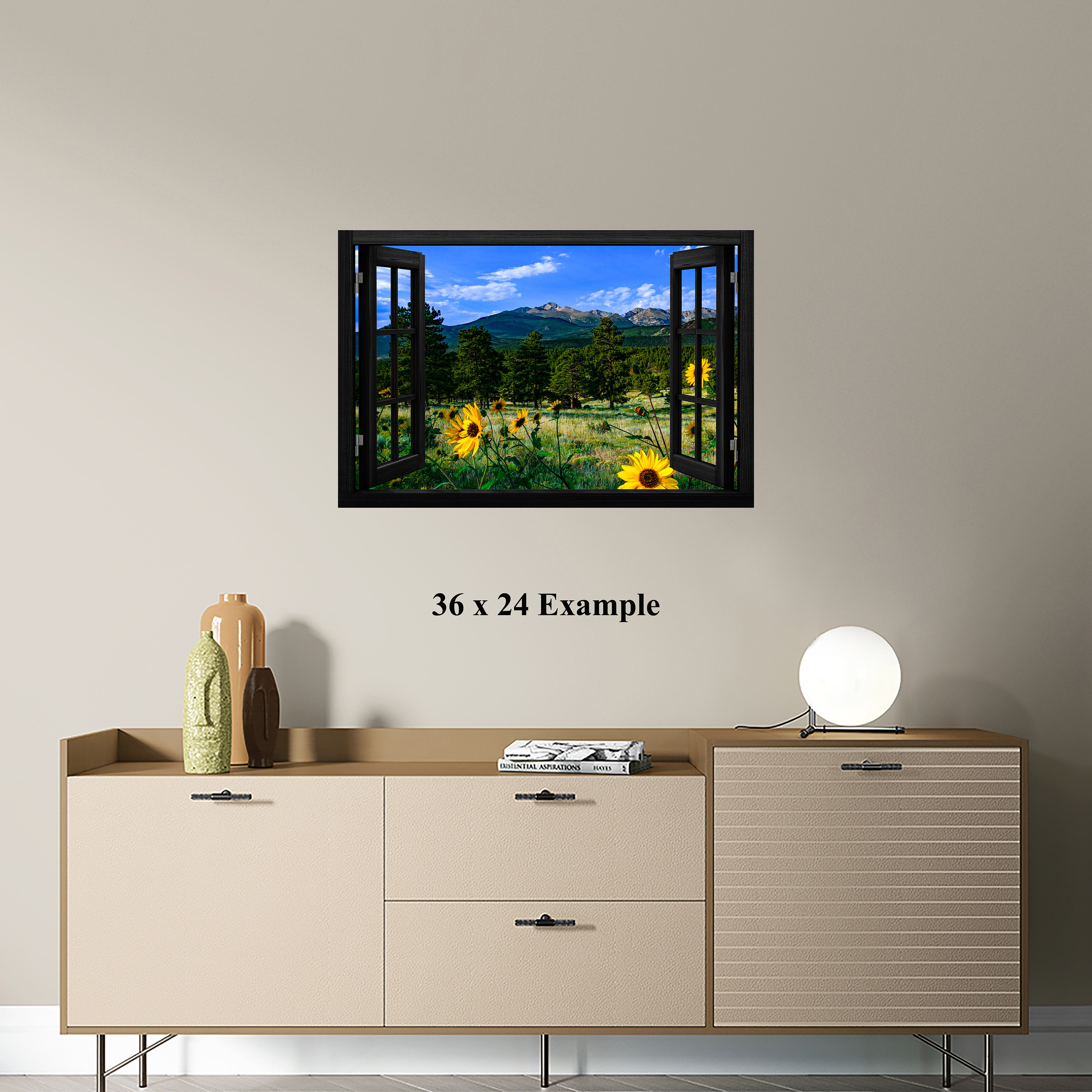 Open Window Art of Rocky Mountain National Park, Longs Peak Picture ...