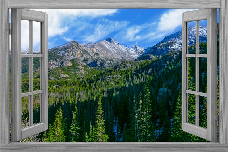 Open Window Art of Rocky Mountain National Park, Longs Peak Picture ...