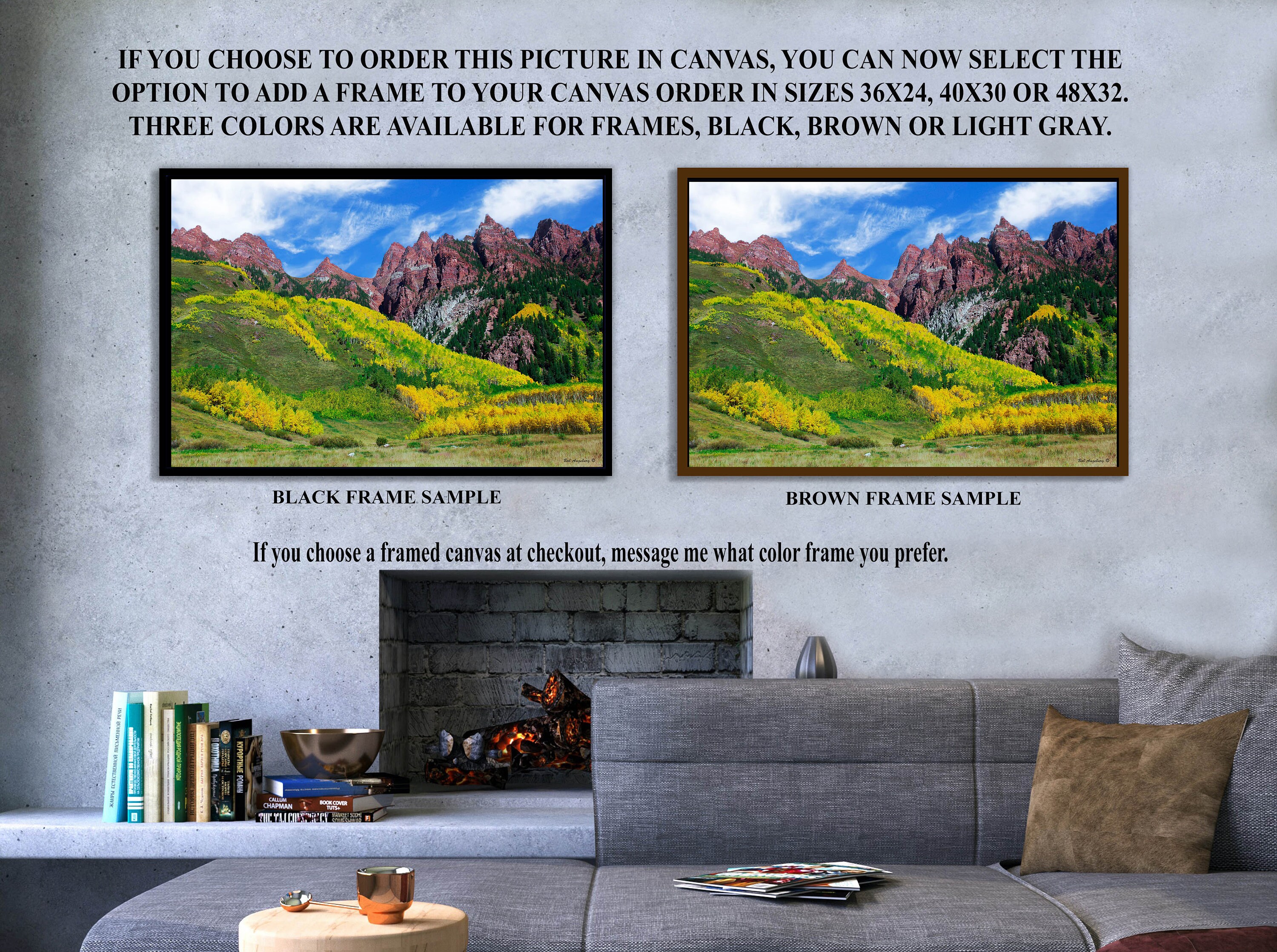 Rocky Mountains With Autumn Colors, Colorado Wall Art, Aspen Colorado ...