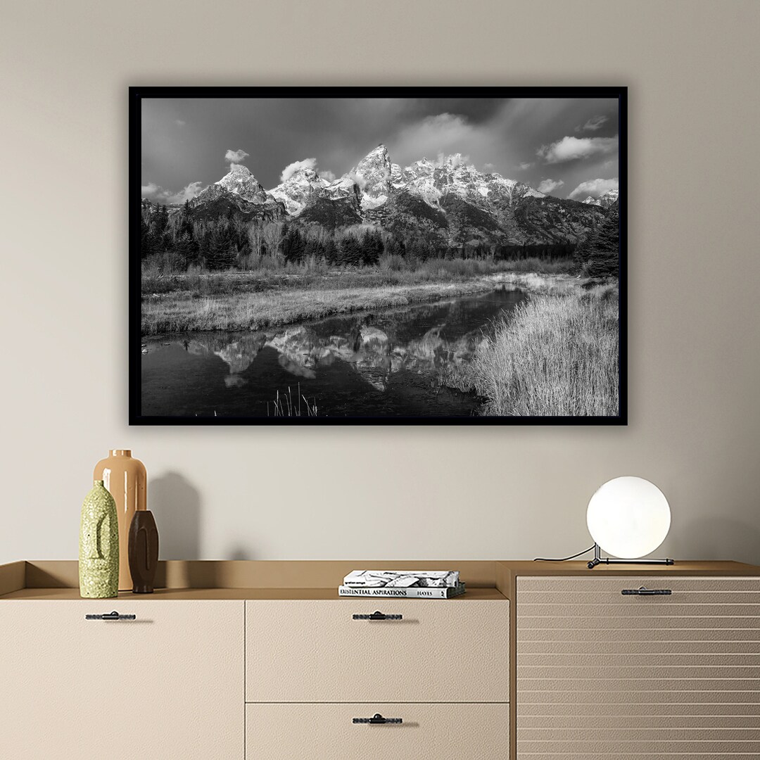 Grand Teton Wall Art, Grand Teton Black and White Picture, Teton ...