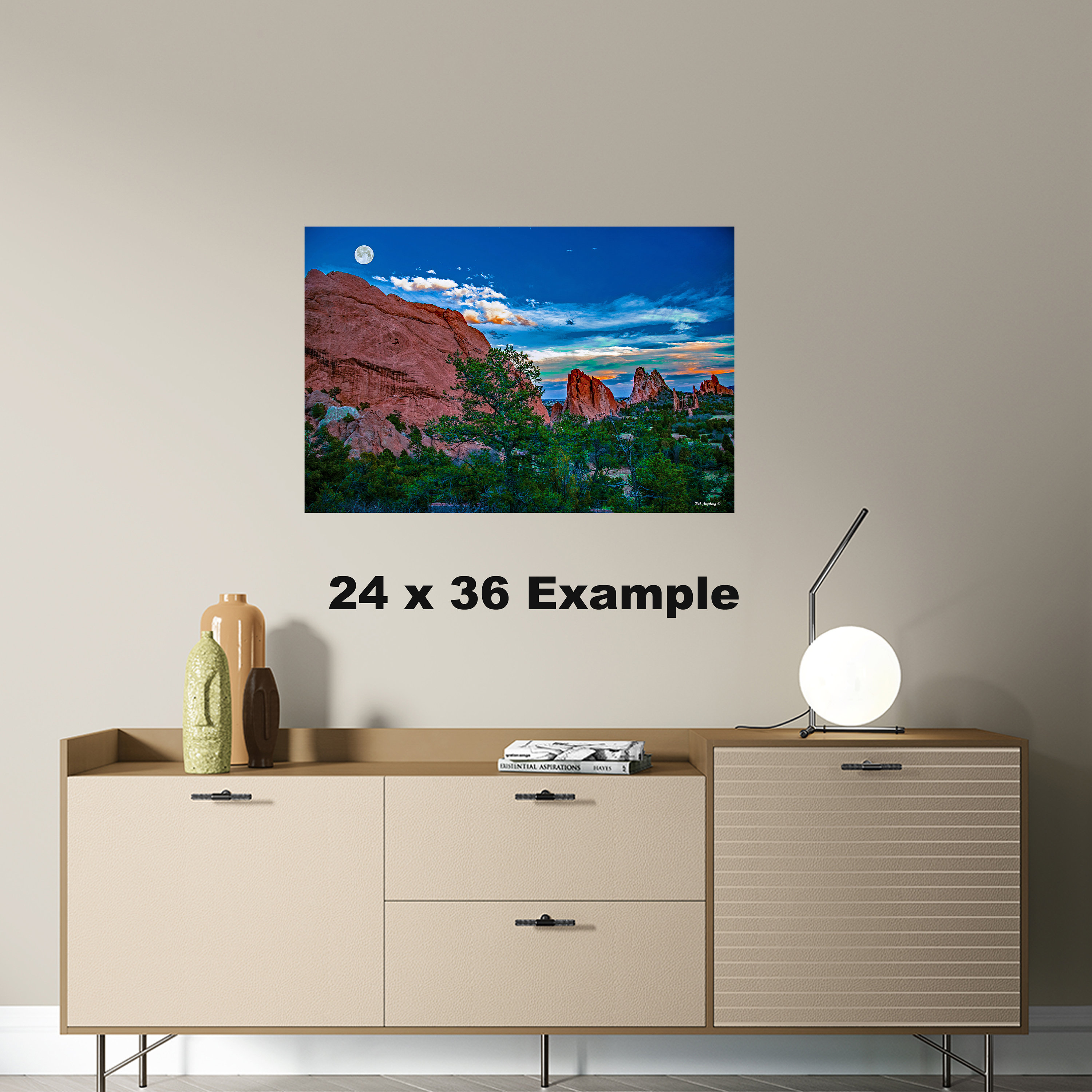 Colorado Springs Wall Art, Garden of the God's, Pikes Peak, Blue Sky ...