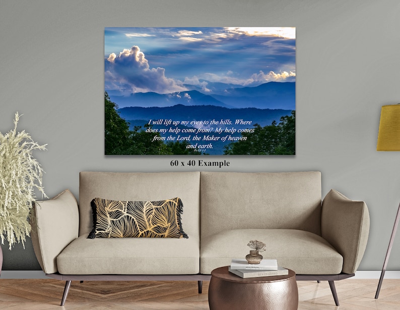 Christian wall art, Bible verse art, Psalm 121, scripture wall art ...