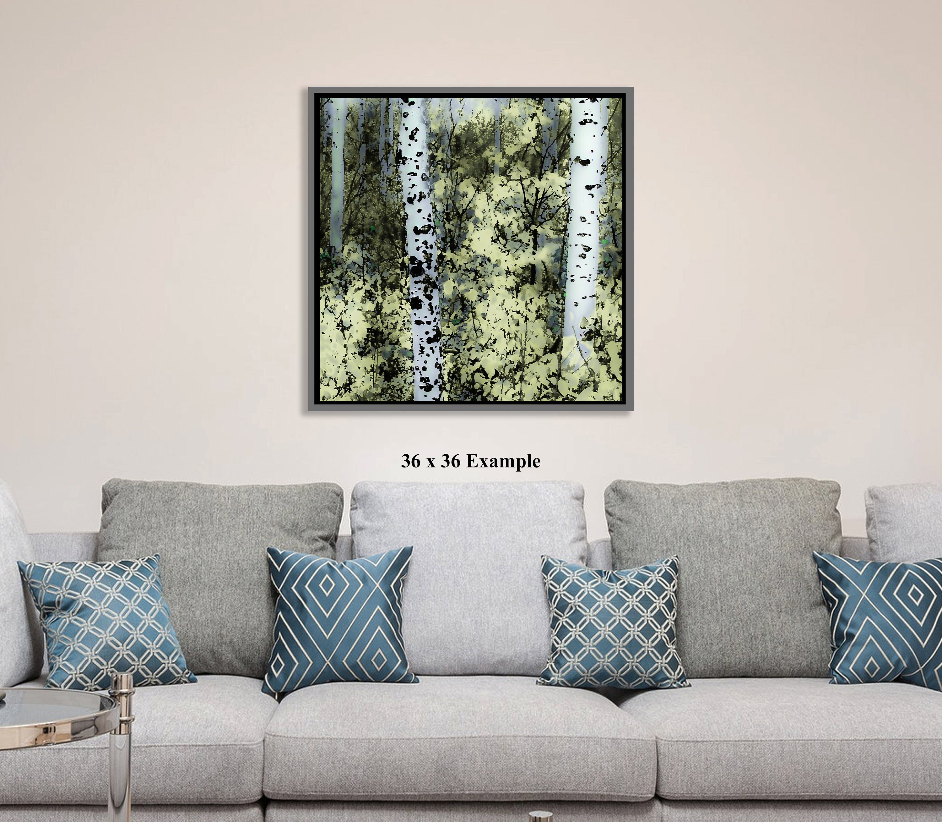 Aspen Tree Wall Art, Framed Aspen Picture, Autumn Colors, Birch Tree ...