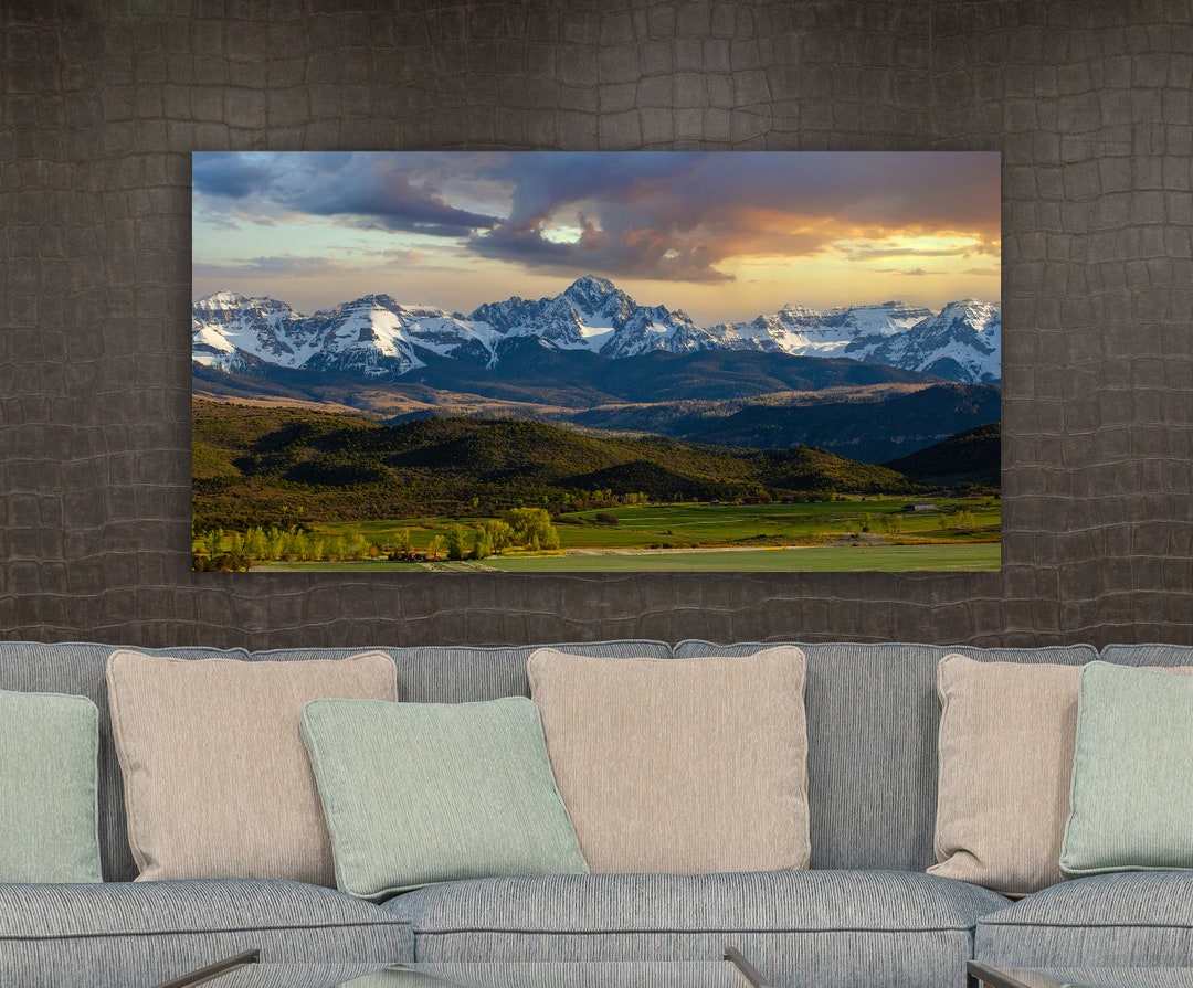 Colorado Wall Art Sunset Picture, 3 Piece Wall Art Canvas, San Juan ...