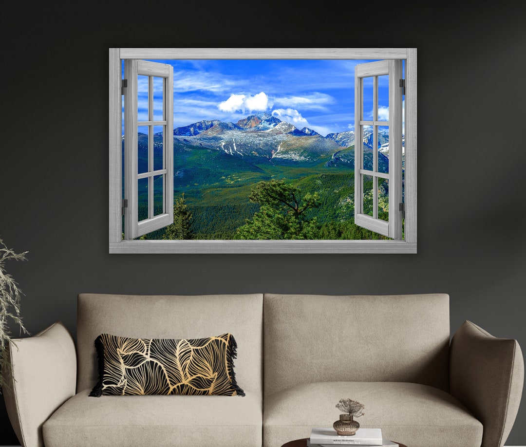 Open Window Art of Rocky Mountain National Park, Longs Peak Picture ...