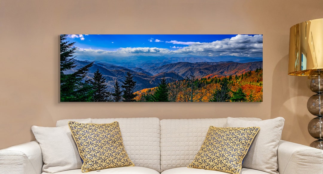 Blue Ridge Mountains Panoramic Print: Appalachia Autumn Colors - Etsy