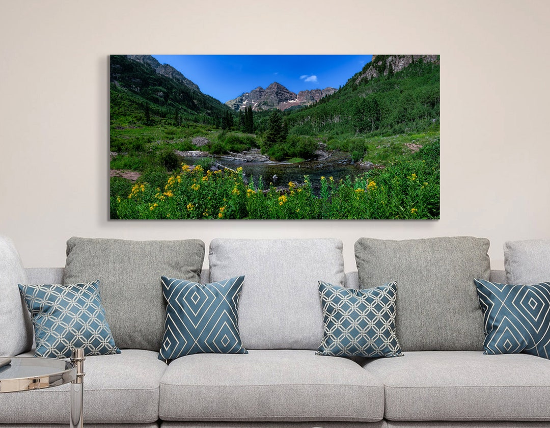 Maroon Bells Print: Aspen Colorado Wildflower Landscape - Etsy
