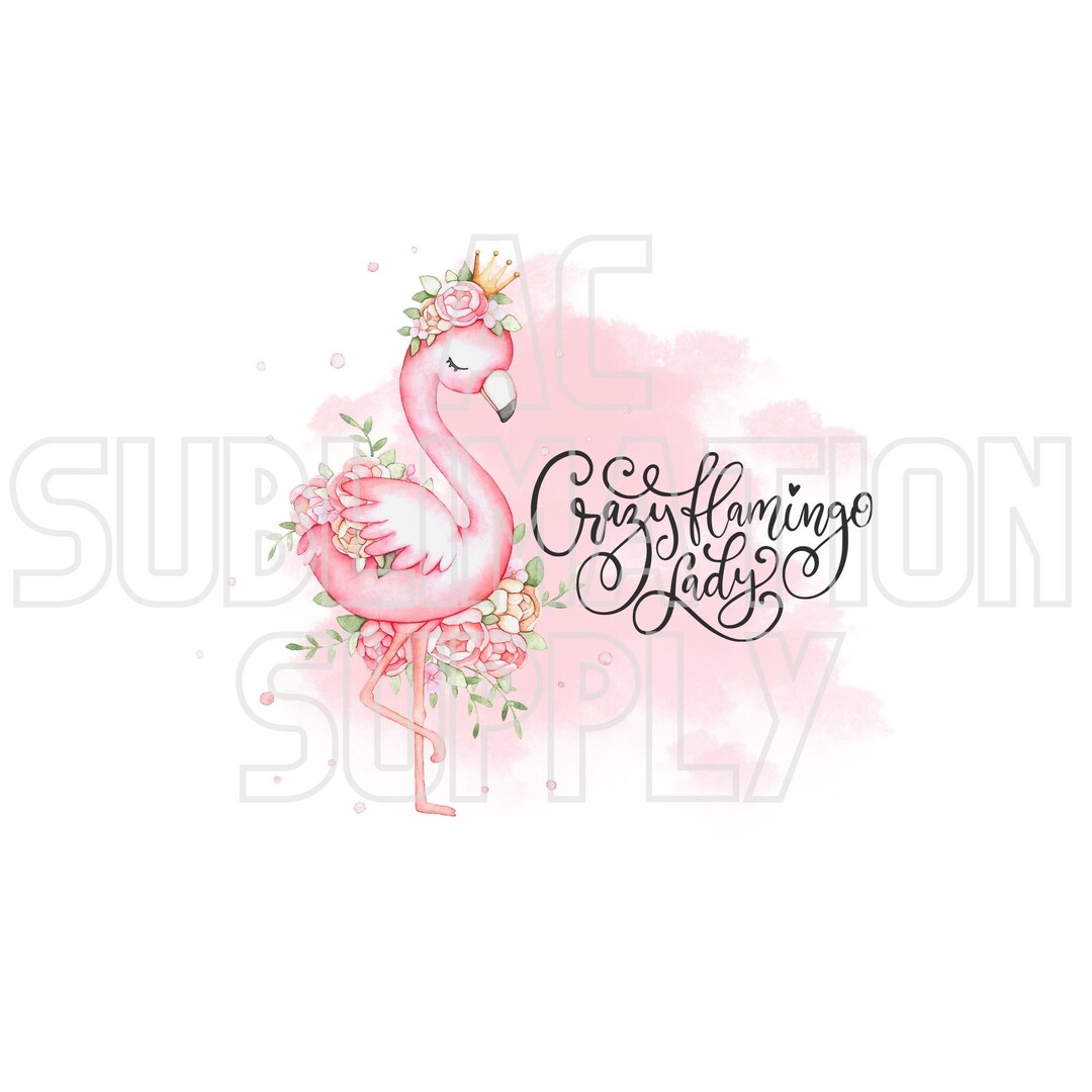 PNG File | Crazy Flamingo Lady | Funny | Cute | Flamingo | Pink ...