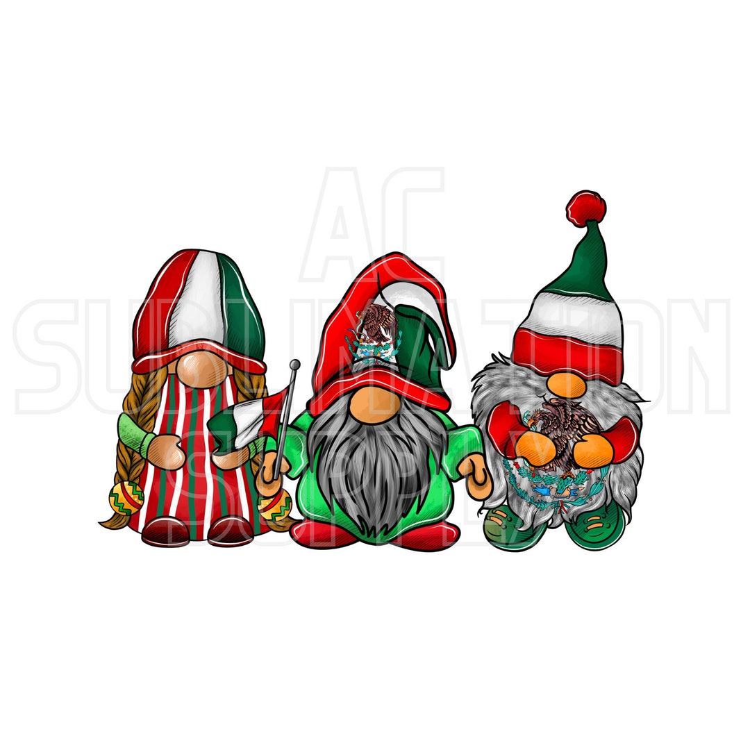 Ready to Press Sublimation Transfers up to 13 X19 Mexican Gnomes Mexico ...