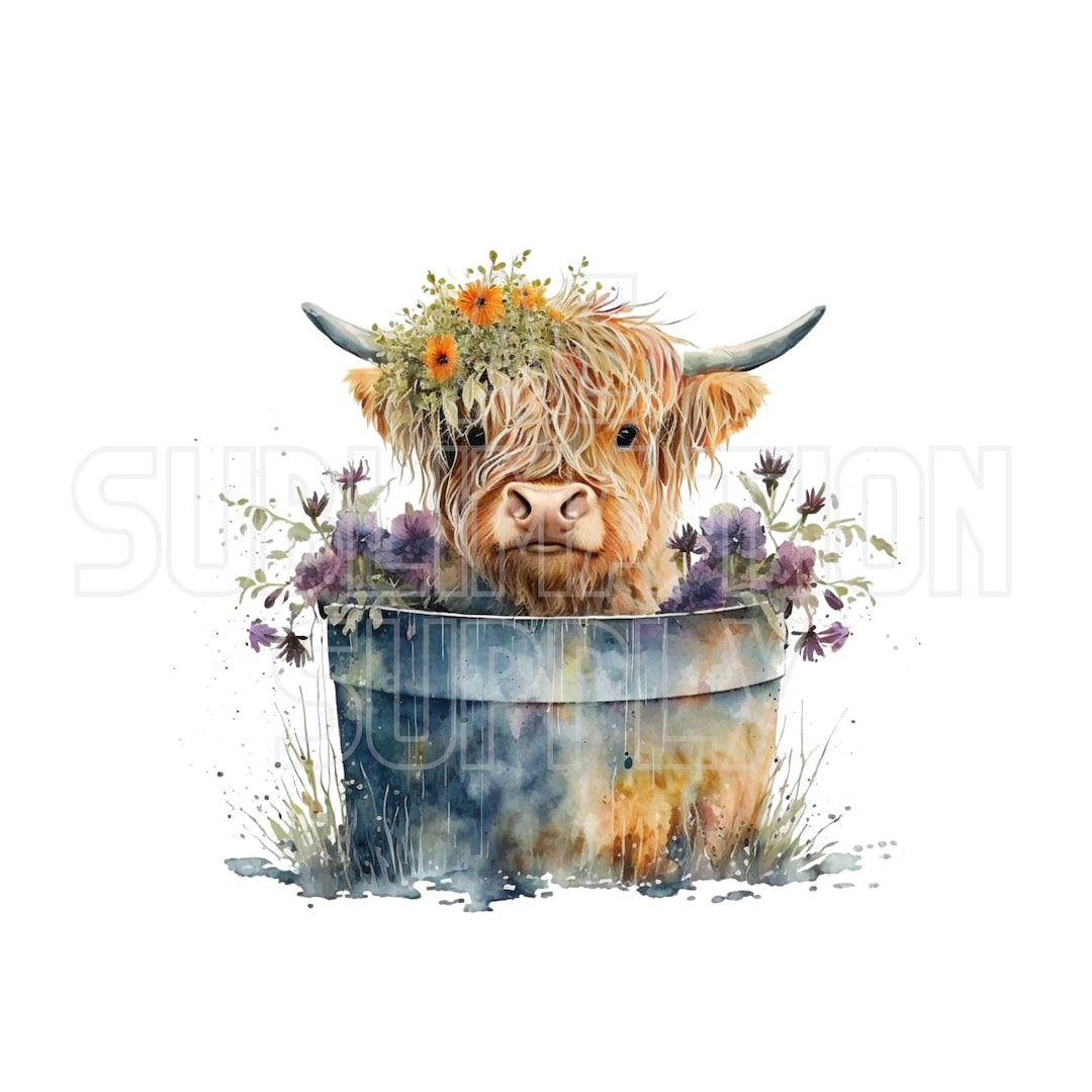 Ready to Press Sublimation Transfers | up to 13" X19" | Highland Cow ...