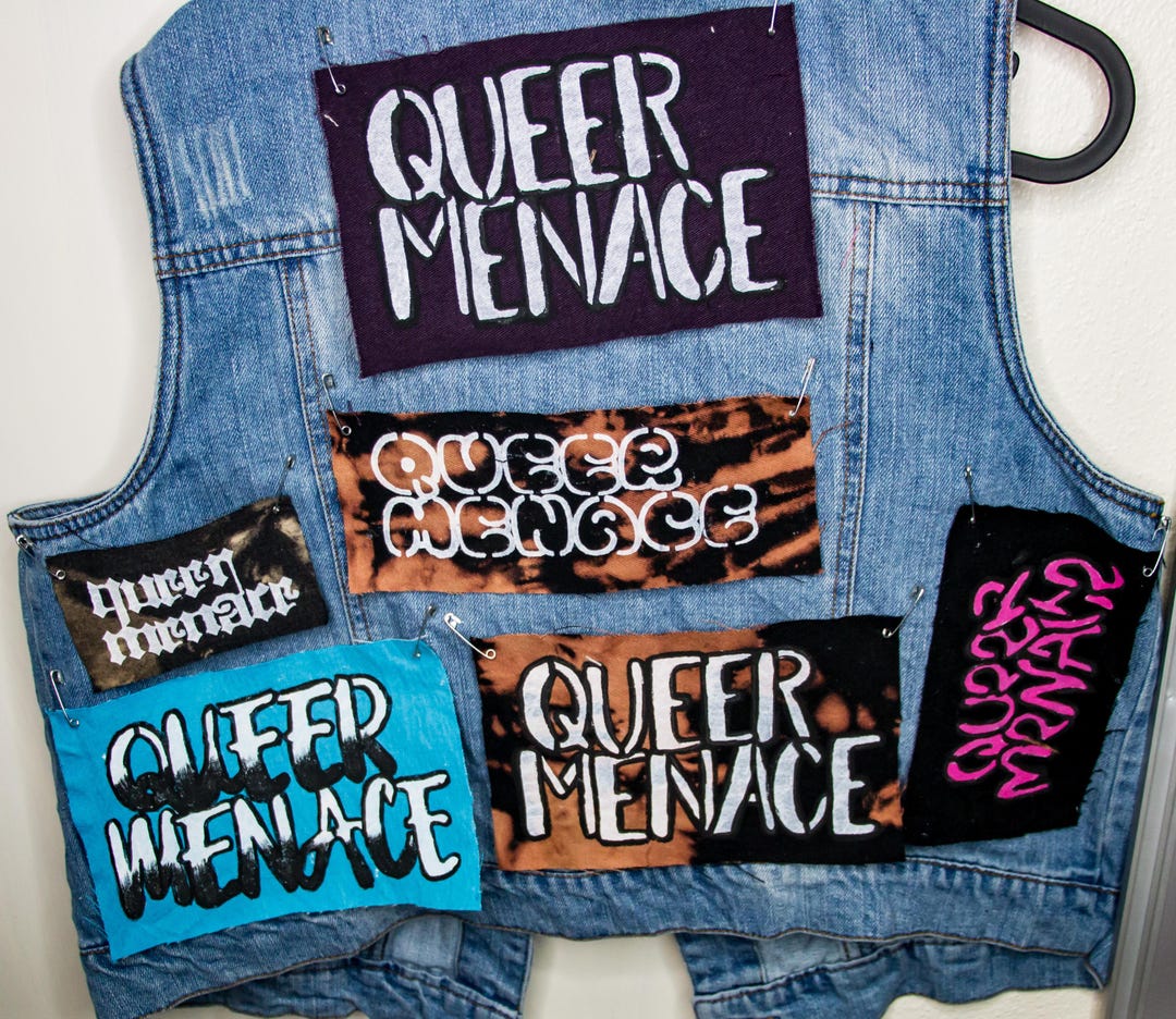 Queer Menace Unique Handpainted DIY Punk Patch | Multiple Designs - Etsy