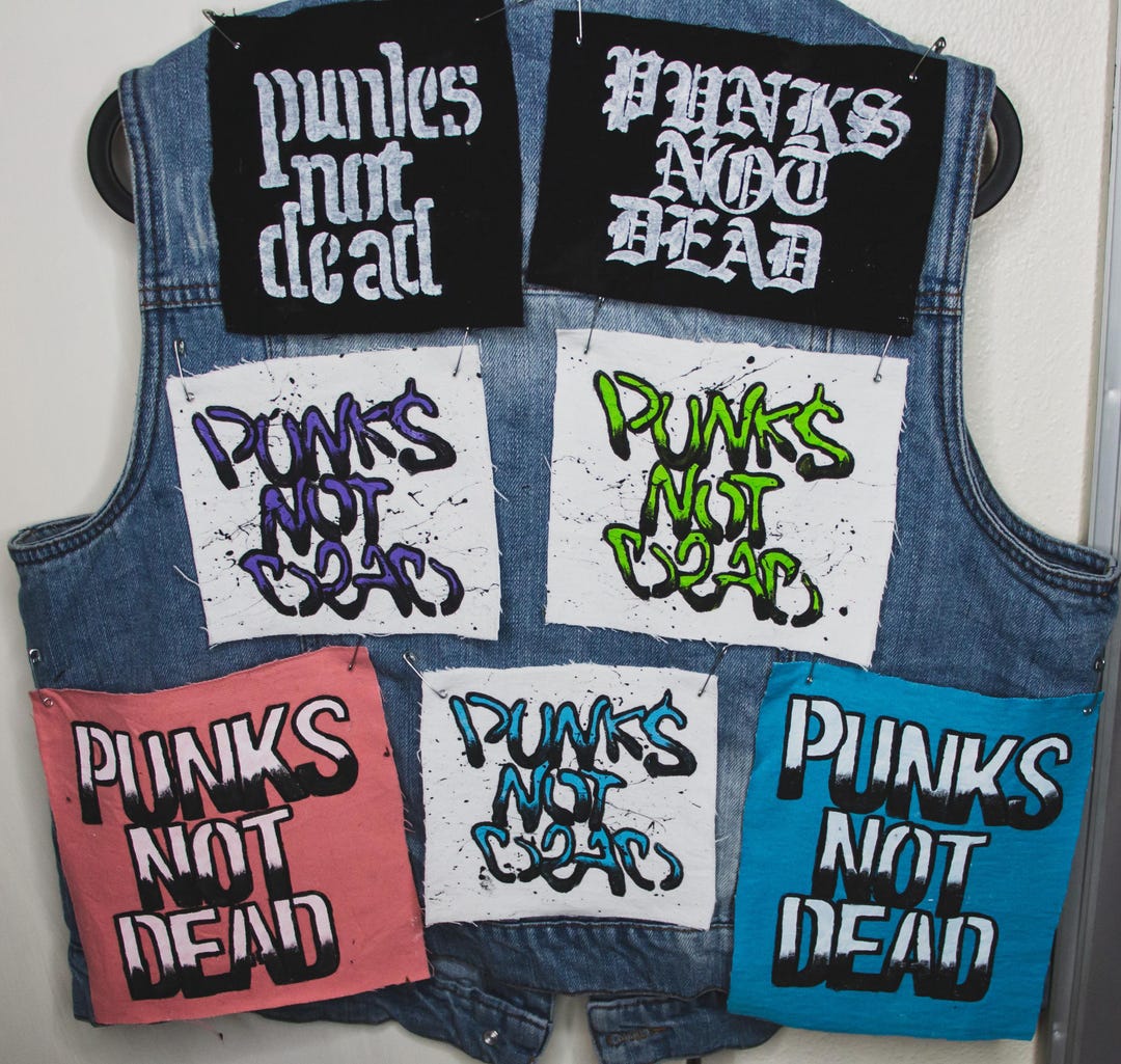 Punks Not Dead Unique Handpainted DIY Punk Patch Multiple Designs - Etsy