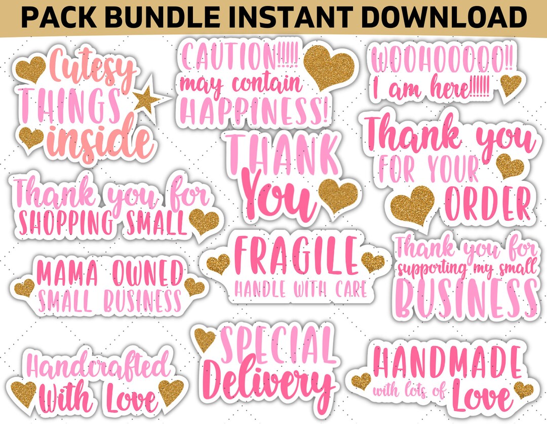 Small Business Stickers Png, Thank You Stickers Digital Downloadable ...