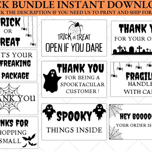 Halloween Sticker Package Packaging Stickers Thermal - Etsy