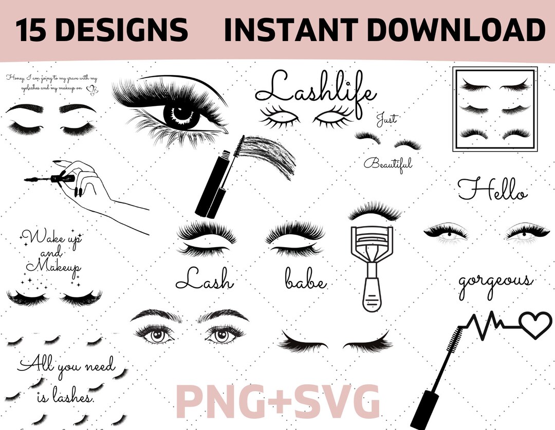 Lashes Quotes SVG Bundle, Eyelashes Svg, Lash Boss T Shirt Svg Cricut ...