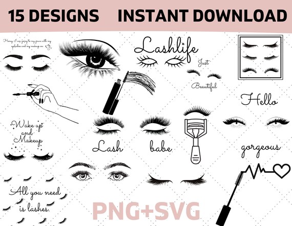 Lashes Quotes SVG Bundle Eyelashes Svg Lash Boss T Shirt Svg - Etsy ...