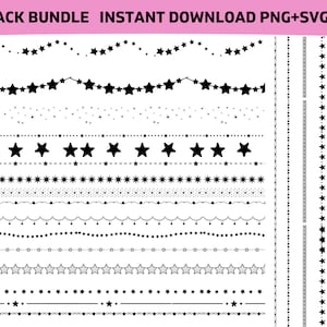 STAR Divider Svg File, Star Cricut Cut File, Star Designs, Clipart STAR ...