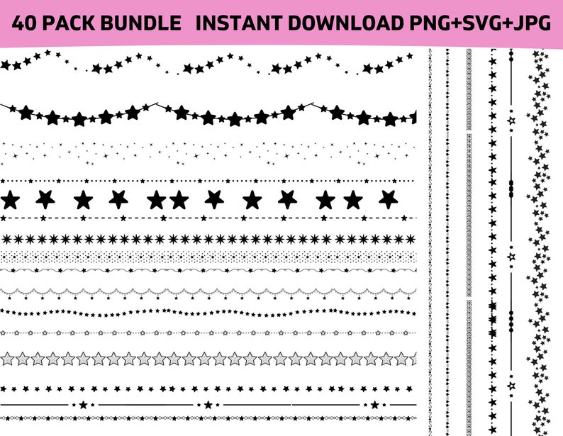 STAR Divider Svg File, Star Cricut Cut File, Star Designs, Clipart STAR ...