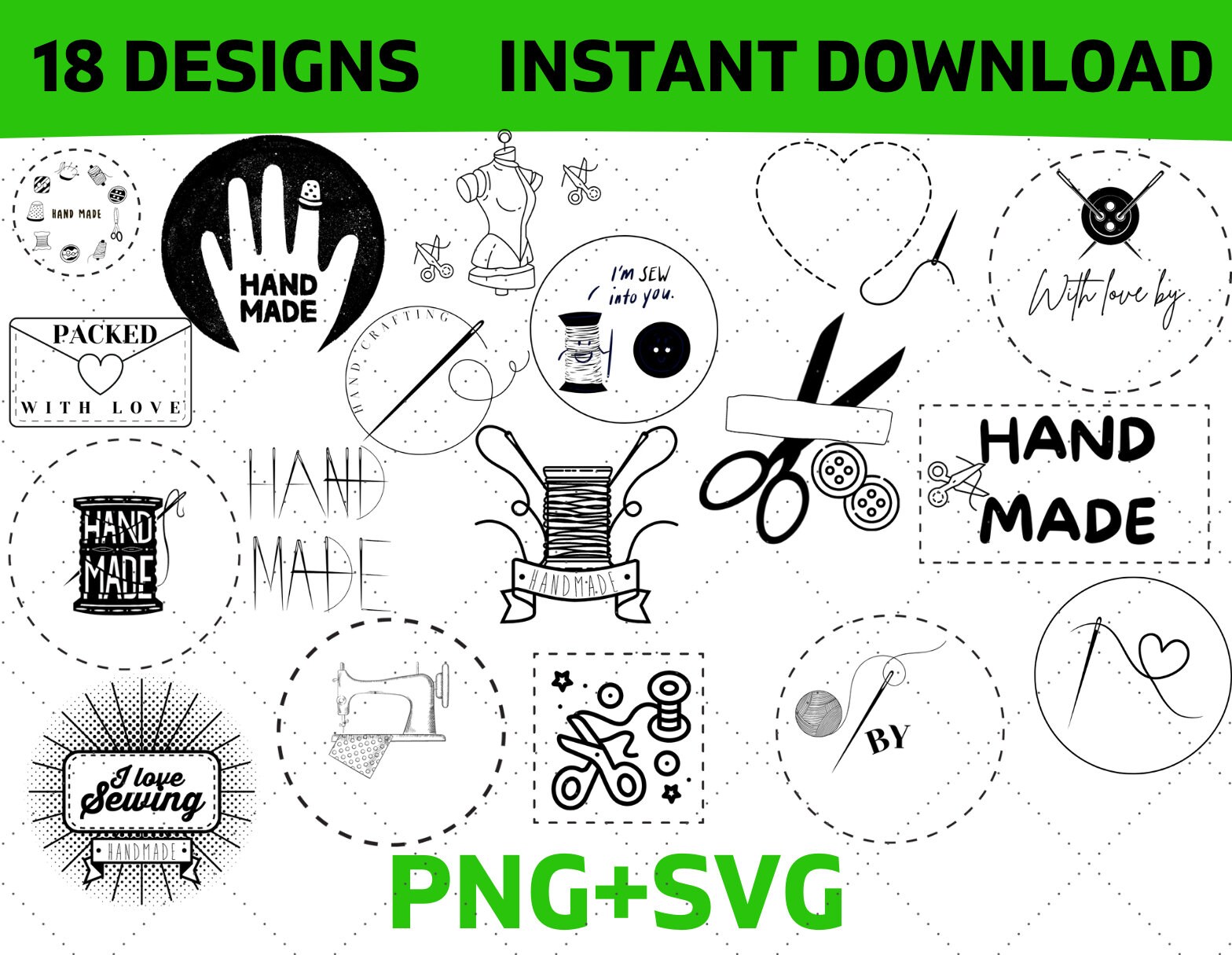 Sewing Signs Stamps SVG Bundle, Sewing Machine Sign , Craft Sew Quotes ...