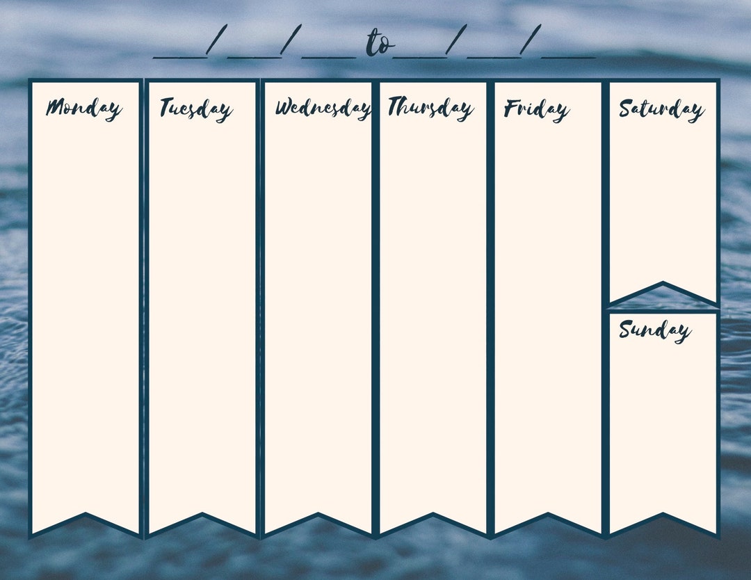 Ocean Weekly Planner - Etsy
