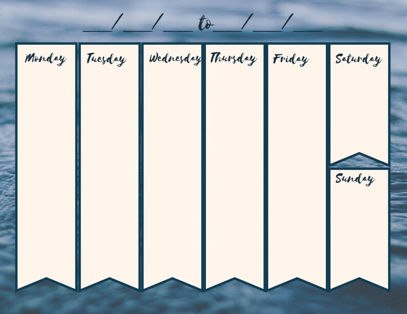 Ocean Weekly Planner - Etsy