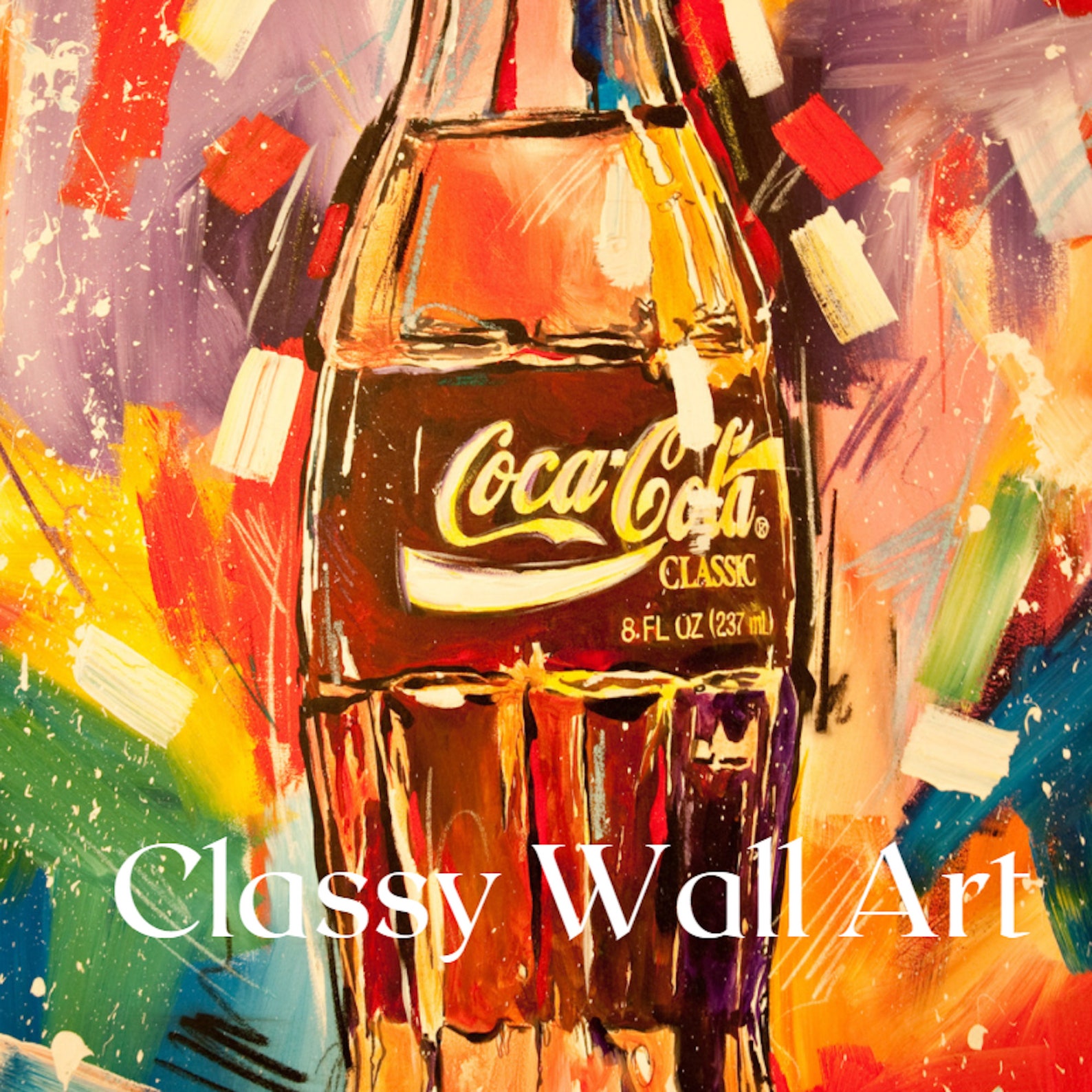 PRINTABLE Pop Art Painting | Coca Cola Pop Art | Wall Art Decor - Etsy