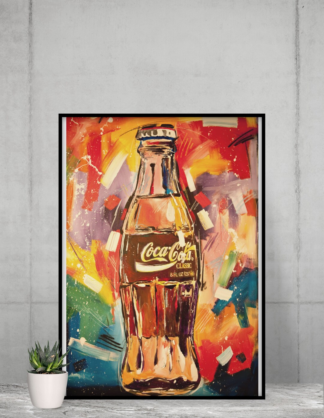 PRINTABLE Pop Art Painting | Coca Cola Pop Art | Wall Art Decor - Etsy